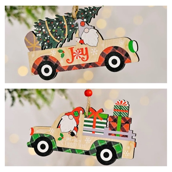Holiday | Gnomes In Trucks Christmas Ornaments 2 | Poshmark
